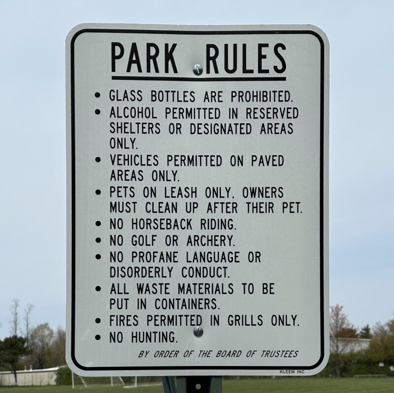 Park Rules and Regulations - Sycamore Township